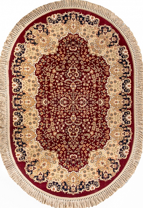 Купить бельгийский ковер из шерсти IMPERIAL QUM 1501-RED(Oval) с ...